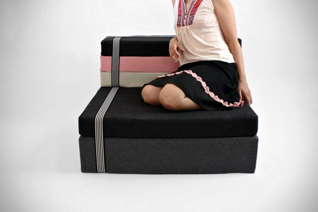 Dear Human’s Transforming Furniture Is Secured By Elastic Bands