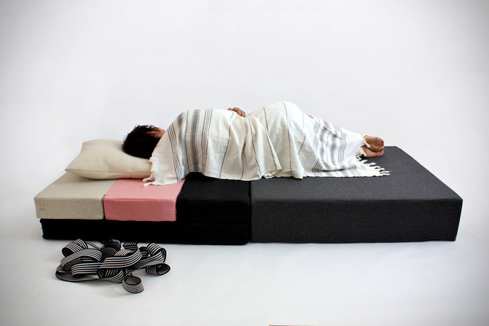 Dear Human’s Transforming Furniture Is Secured By Elastic Bands