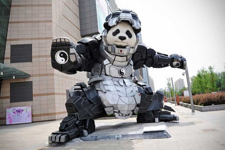 Iron Panda Is When A Panda Wears An Iron Man Exoskeleton Suit
