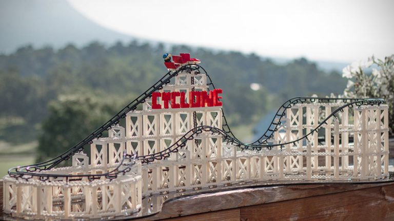 Miniature Wonder: Cyclone LEGO Compatible Roller Coaster Toy