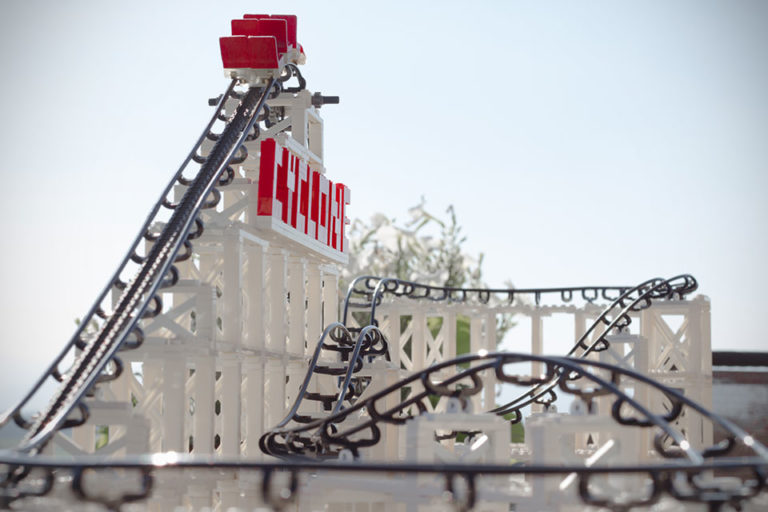 Miniature Wonder: Cyclone LEGO Compatible Roller Coaster Toy