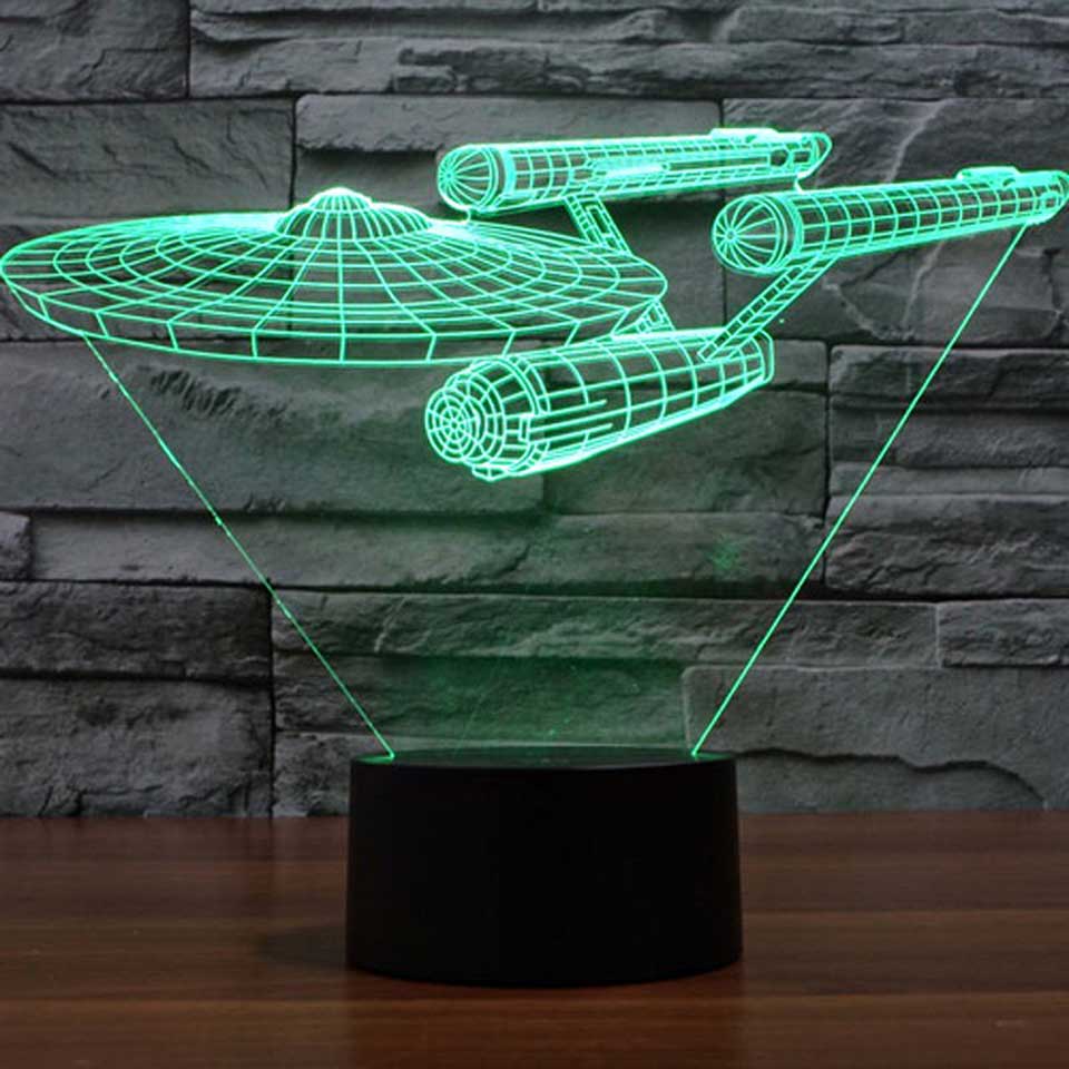 Star Trek Enterprise 3D Deco Lamp Puts Realistic ‘Hologram’ In Your Home