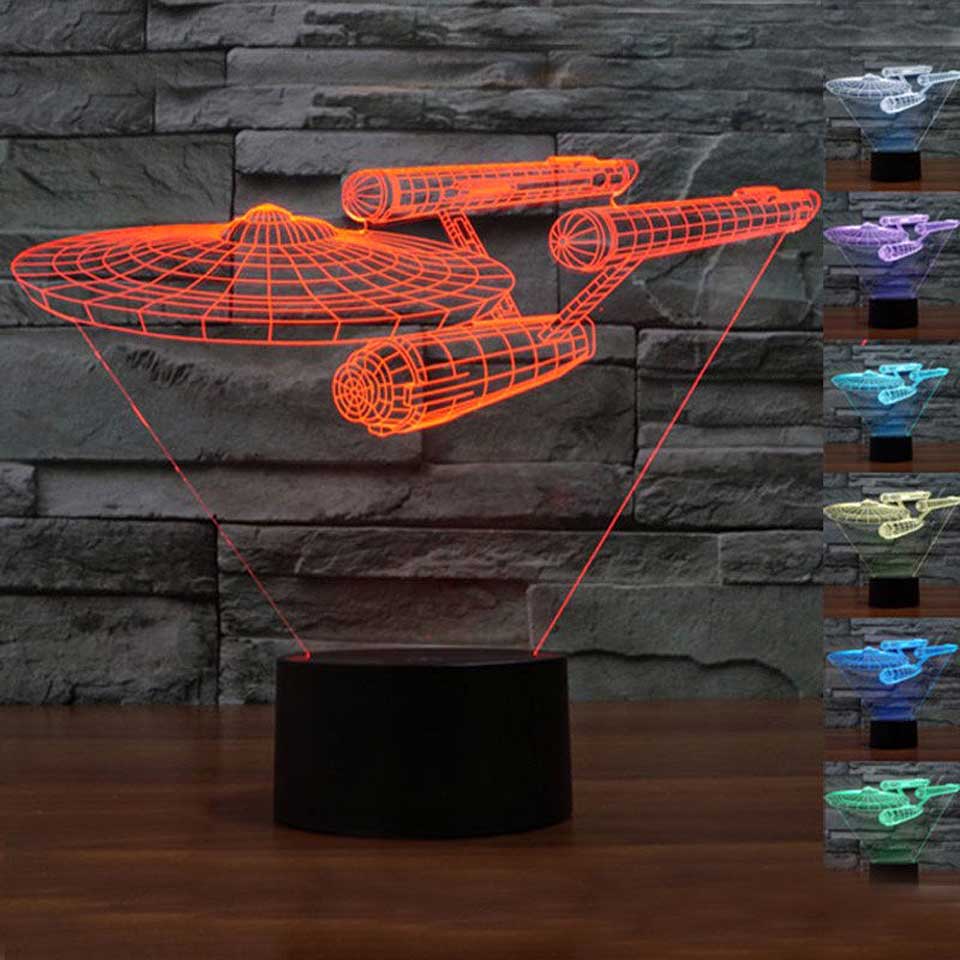 Star Trek Enterprise 3D Deco Lamp Puts Realistic ‘Hologram’ In Your Home