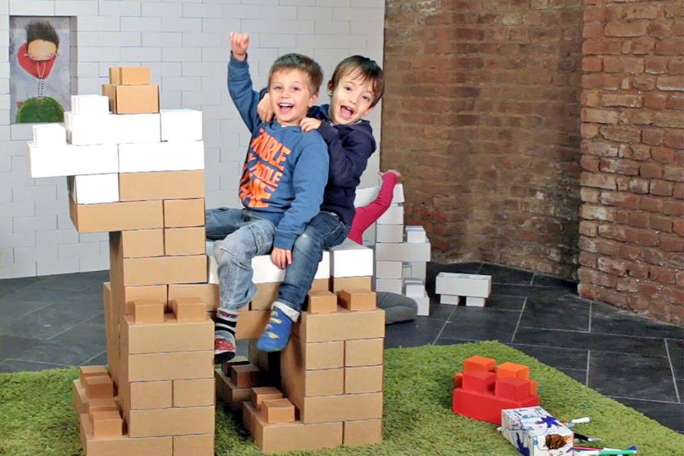 Giant Cardboard Bricks Bump Up The Fun Of Building By Giant Proportion