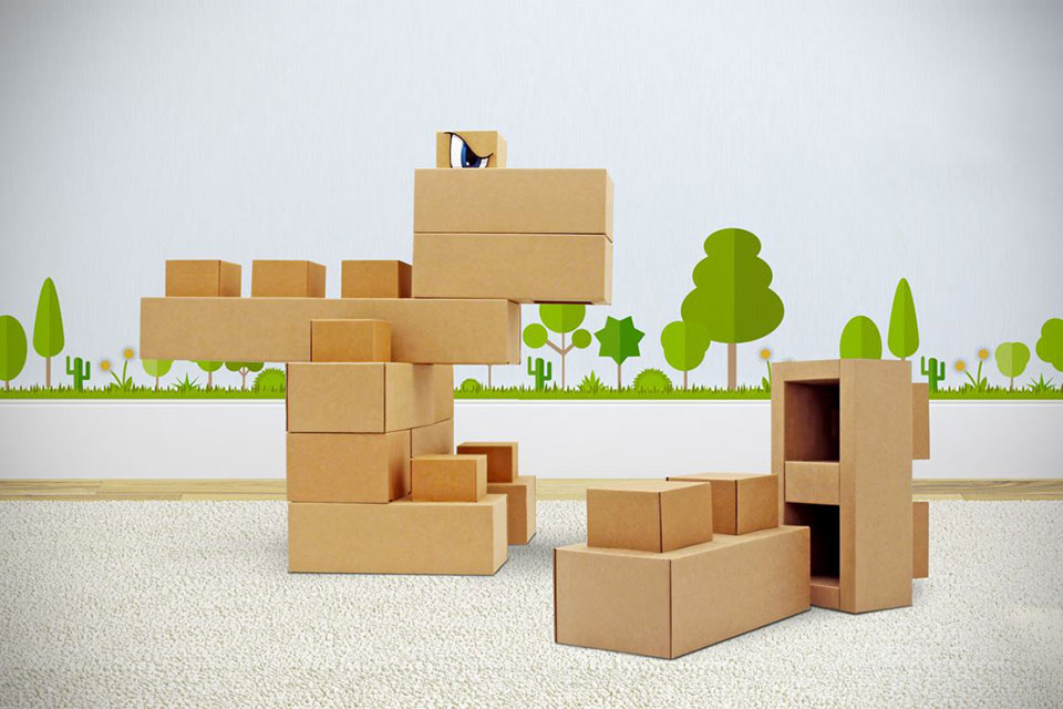 Giant Cardboard Bricks Bump Up The Fun Of Building By Giant Proportion