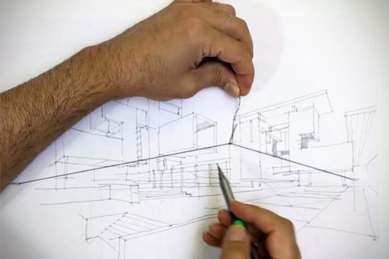How To Pull Off A 2-point Perspective Drawing Without Guidelines