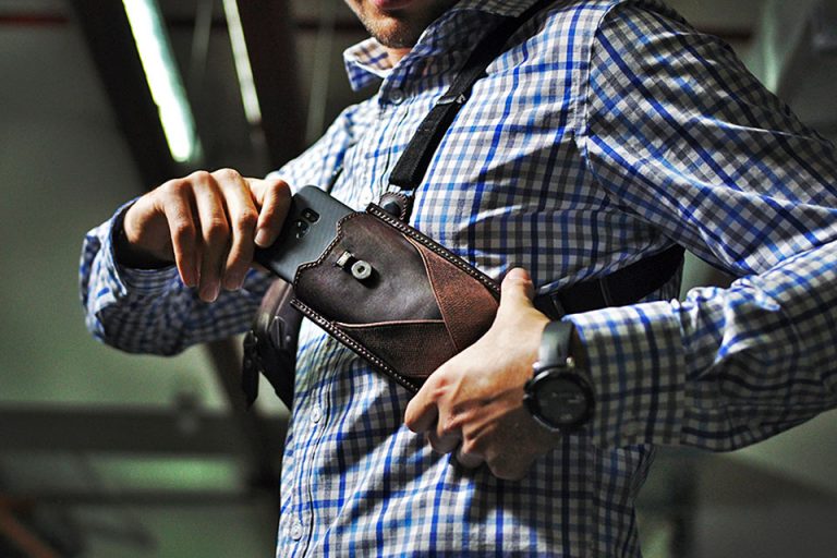 Wear Your Phone Like A Detective And Say Goodbye To Bulging Pockets