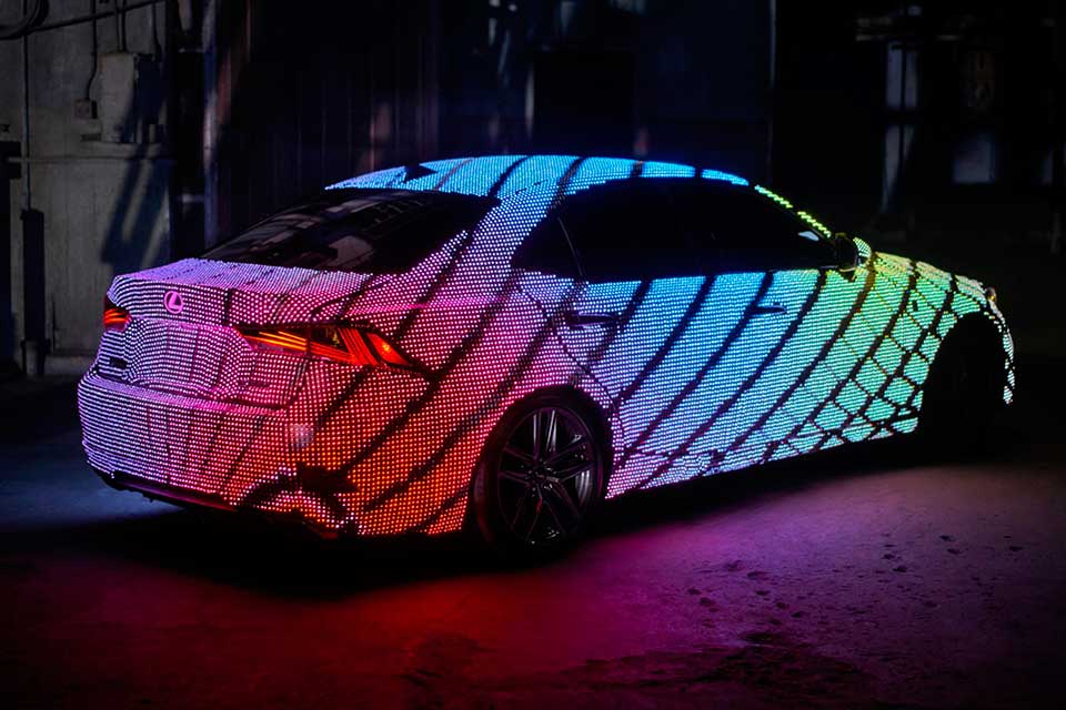 Lexus LED-Covered LIT IS Luxury Sedan Is More Like A Moving Disco ...