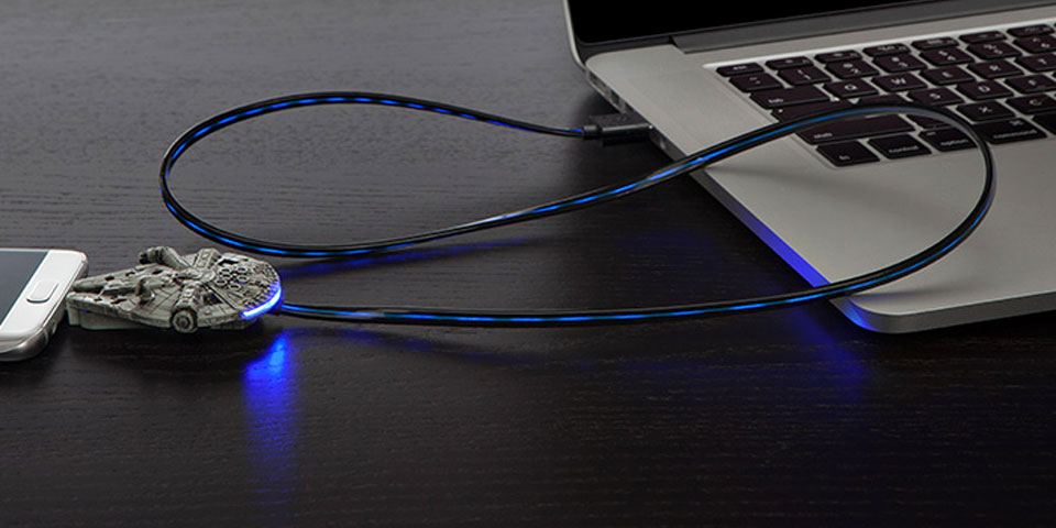 Millennium Falcon Micro USB Charging Cable: Charging Turns Cool