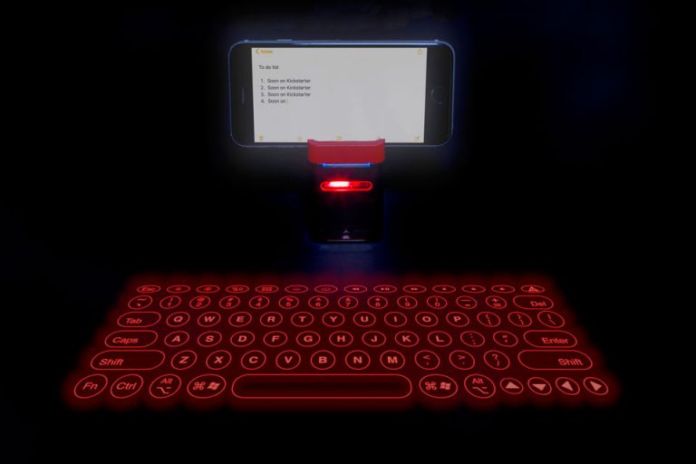 The World’s Most Advanced Projection Keyboard Plays Music Too