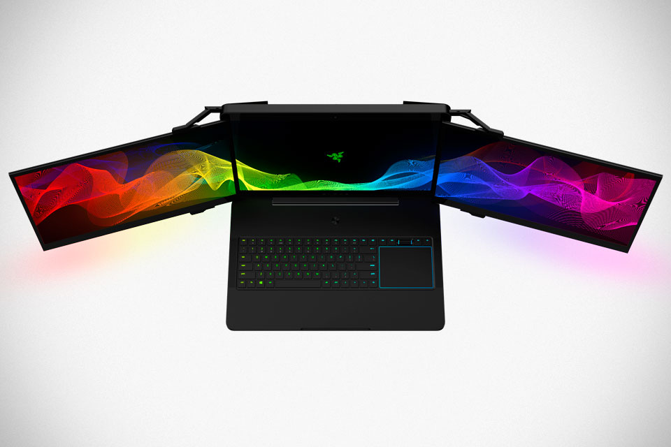 Crazy Concept Gaming Laptop From Razer Packs Three 4K Monitors!