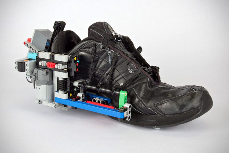 Industrial Designer Turns Regular Shoe Into A Self-Lacing Shoe With LEGO