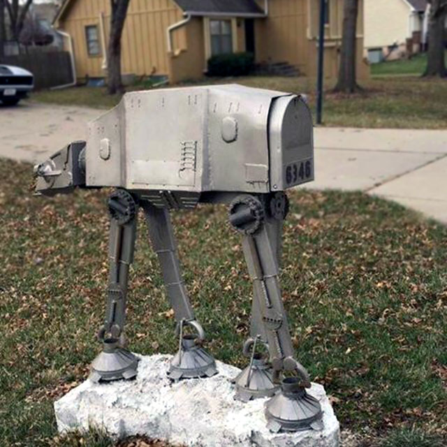 Custom Star Wars AT-AT Mailbox Deserves The Title Of Best Mailbox Ever