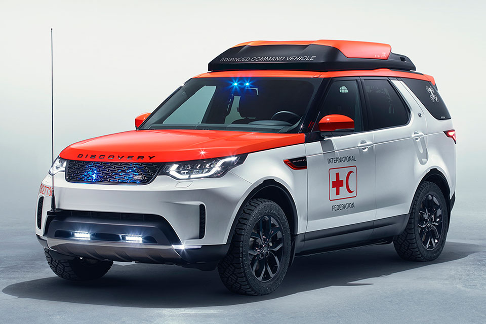 Red Cross Land Rover Has A Drone That Can Land Even Vehicle Is Moving
