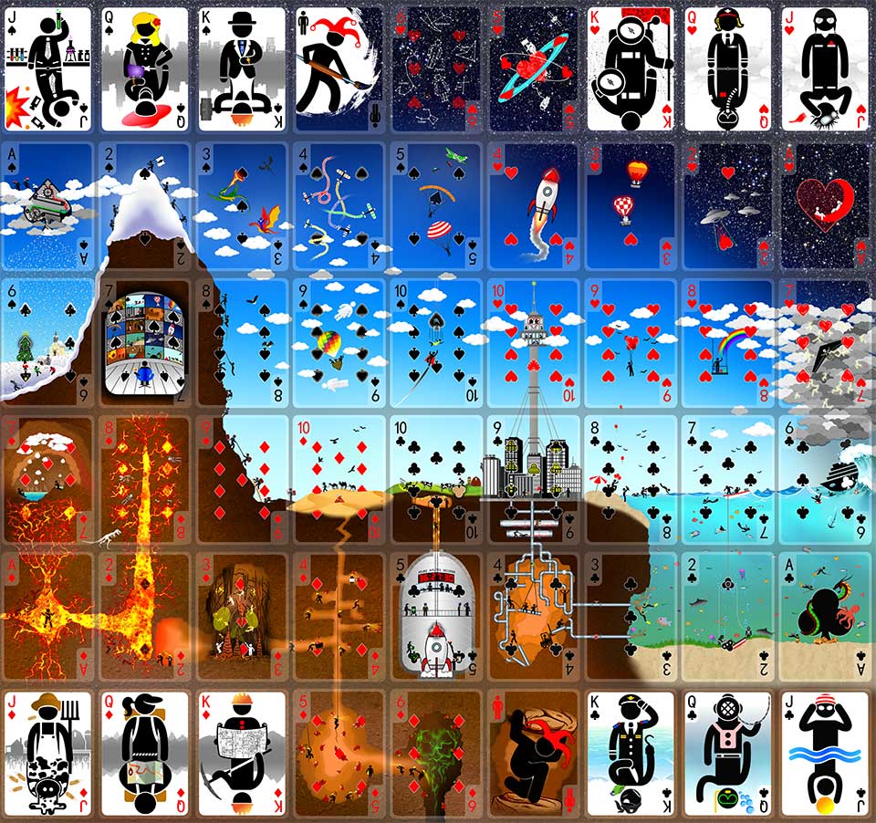 54 Pipmen: World Playing Cards Come Together To Form One Big World