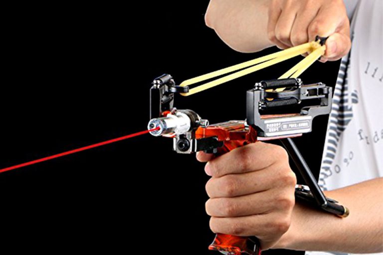 Slingshot With Laser Aiming Is Cool, But Try Not To Knock The Laser Out