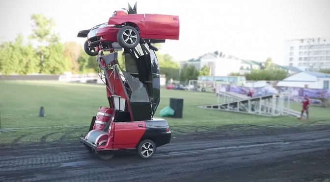 Father And Son Turn A LADA Into A Transformers That Shoots Real Guns ...