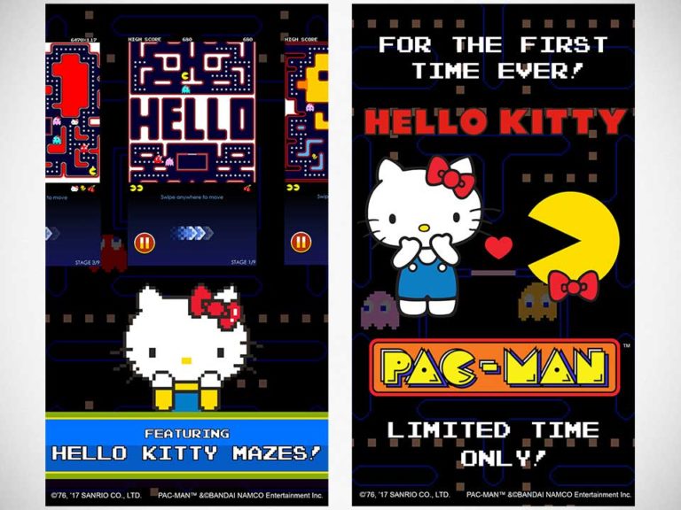 Hello Kitty Join Forces With PAC-MAN For Mobile Game and Merchandises