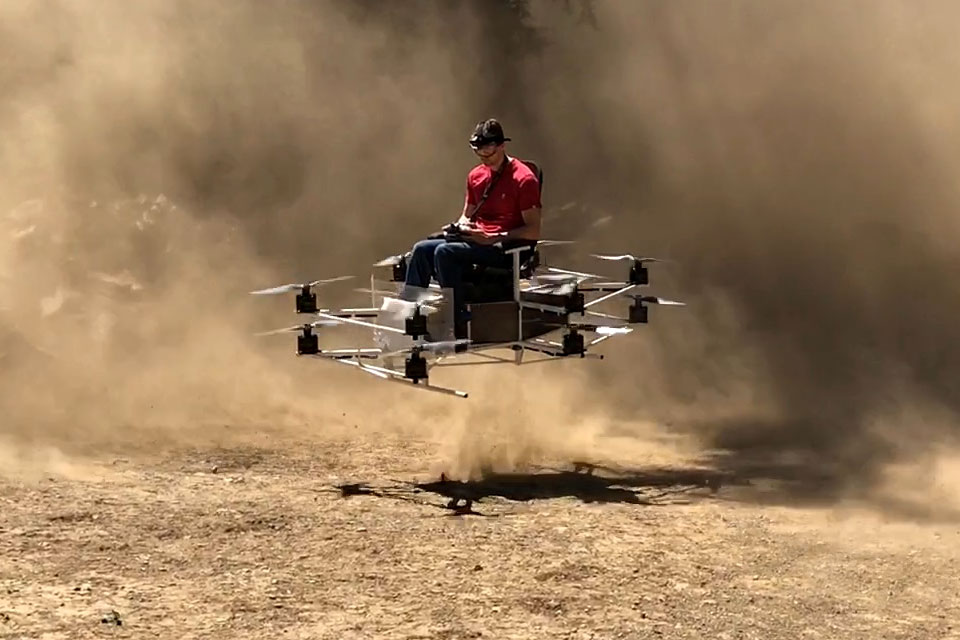 Guy Builds Working 'Hoverbike' In Just Three Weeks In His Garage