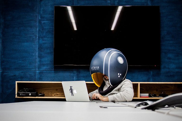 Giant Noise Isolating Helmet Is The Weirdest Thing You Will Hear All Day