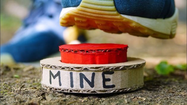 Q Made A Cardboard Airsoft Landmine That Sends Out Fire And Smokes