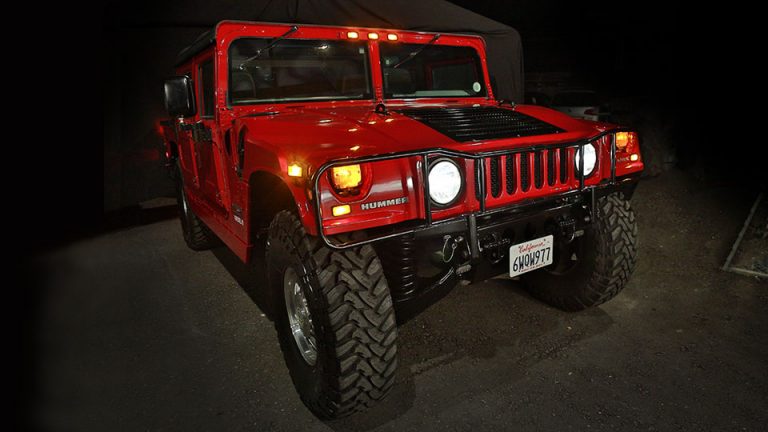 This Sweet, Red Hot Electric Hummer H1 Is Arnie’s Newest Electric Ride