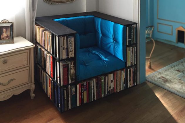 Bookcase Chair Is A Clever Furniture For Space-starve Living Space