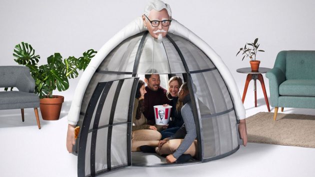 KFC Has A Dome Tent That Disconnect You From The World When Inside