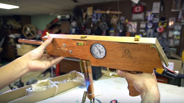 Working Steam-powered NERF Gun May Be Good For Steaming Clothes Too