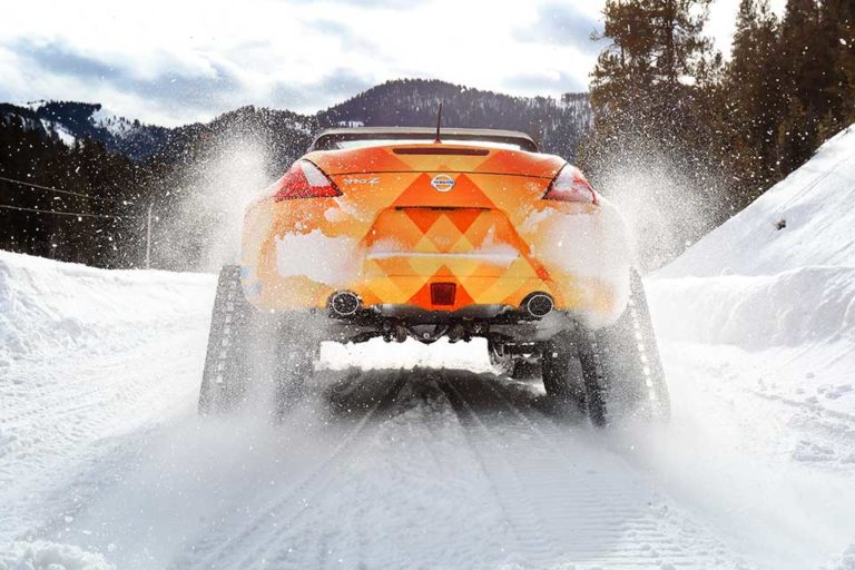 Nissan Replaces A 370Z’s Wheels With Skis And Tracks, Calls It 370Zki