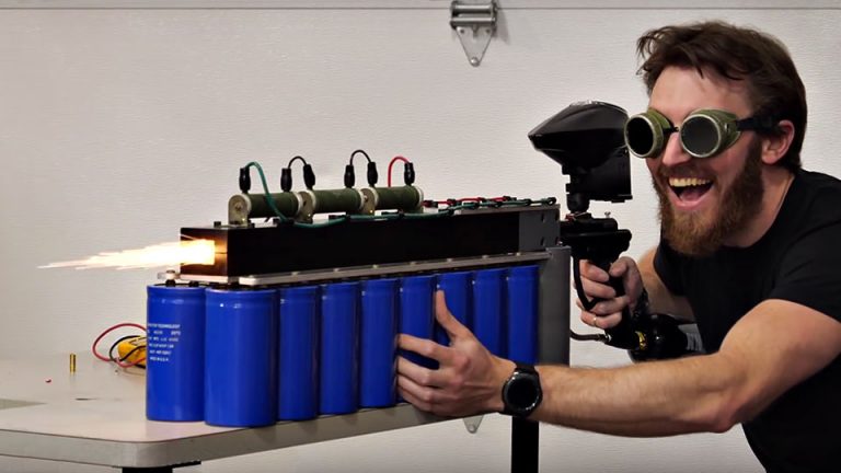 The Hacksmith Built A Small Scale Railgun Right In The Garage