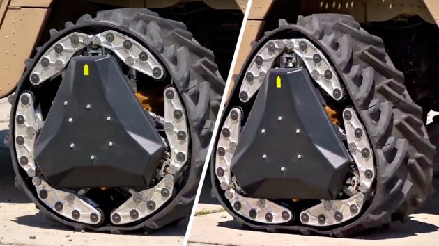 This New Kind Of Wheel Can Transform From Round Wheel Into A Track In 2s