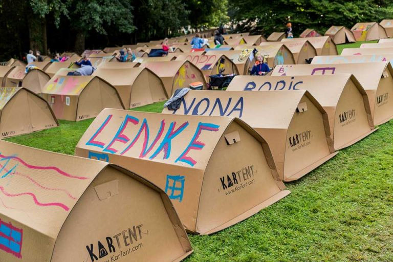Cardboard Camping Tent Solves The Problem Of Plastic Tents At Festivals
