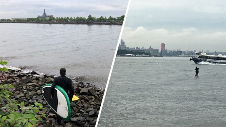 Man In Full Suit Got On A Paddle Board, Paddled Across River For A ...