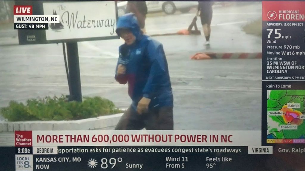 Weather Reporter Caught Pretending To Struggle With “Strong Winds”