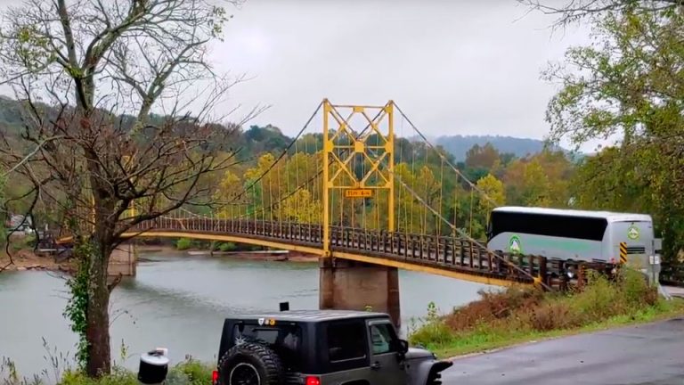 This Is What Happens When A 35-ton Bus Drives Over A 10-ton Rated Bridge
