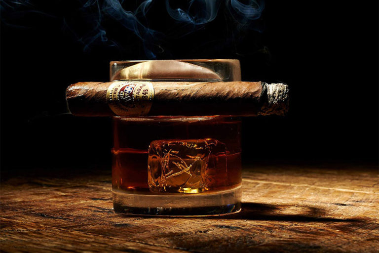 Whiskey Glass With Built-in Cigar Holder Is Pure Genius Or What?