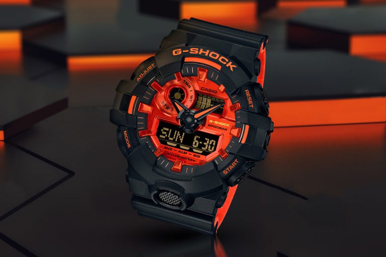We Just Can’t Take Our Eyes Off The Bright Red Accented G-Shock GA700