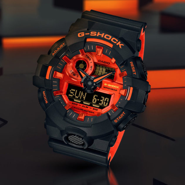 We Just Can’t Take Our Eyes Off The Bright Red Accented G-Shock GA700
