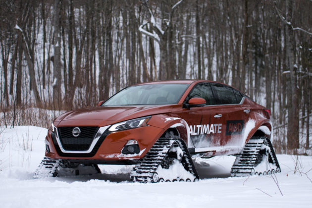 Nissan Brought An Altima With Tracks To Montreal Auto Show