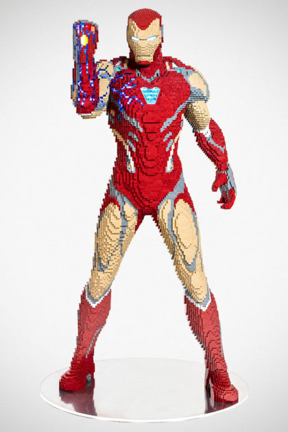 LEGO Made A Life-size Iron Man With Nano Gauntlet For SDCC 2019