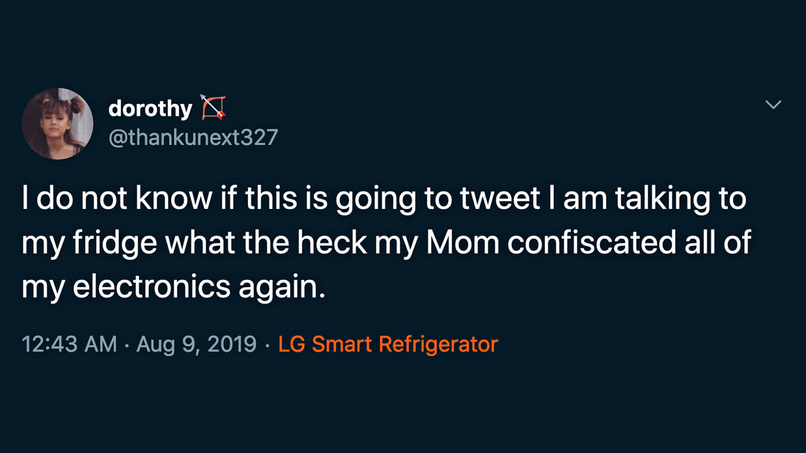 Teenage Girl Uses Refrigerator To Tweet After Her Mother Confiscated ...