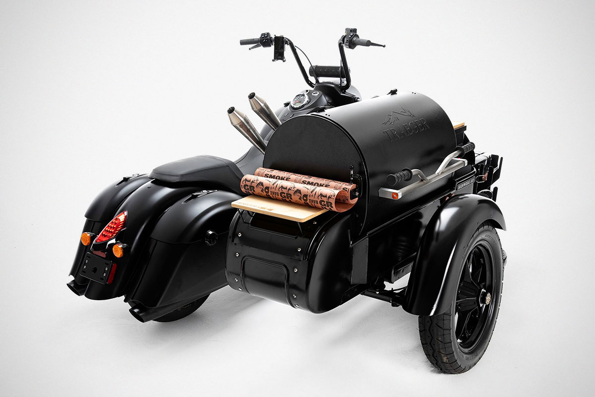 Indian Motorcycle With Wood-Fired Grill Sidecar Takes Mobile BBQ To The ...