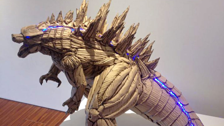 This Godzilla Sculpture Made From Cardboard Absolutely Blew Our Mind