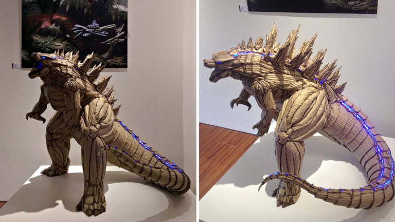 This Godzilla Sculpture Made From Cardboard Absolutely Blew Our Mind