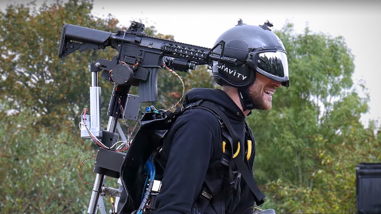 Is This Jet Suit With Head Tracking Shoulder Turret The Real-life War ...
