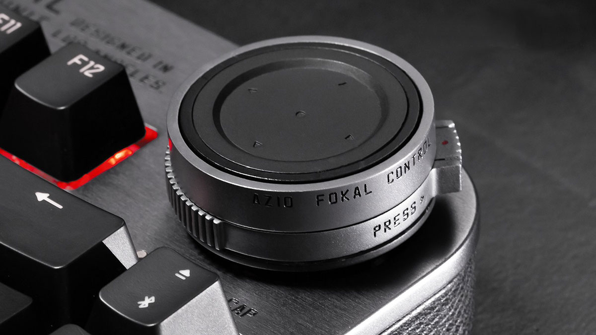 Meet Azio Fokal, A Retro-Futuristic Mechanical Keyboard With A Nifty Control Knob