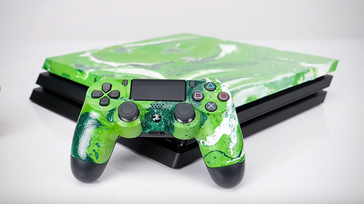 PS4 Pro Customized Look With Hydro Dipping Looks Dope, But Seriously ...