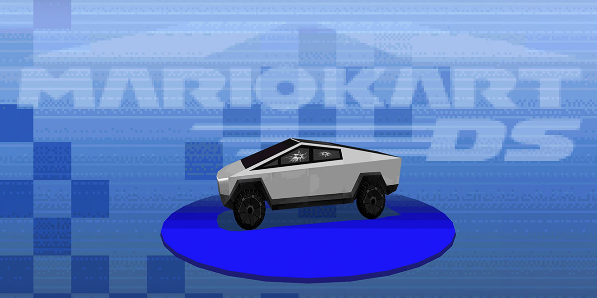 Someone Put Cybertruck Into Nintendo DS Mario Kart And It Fits The ...