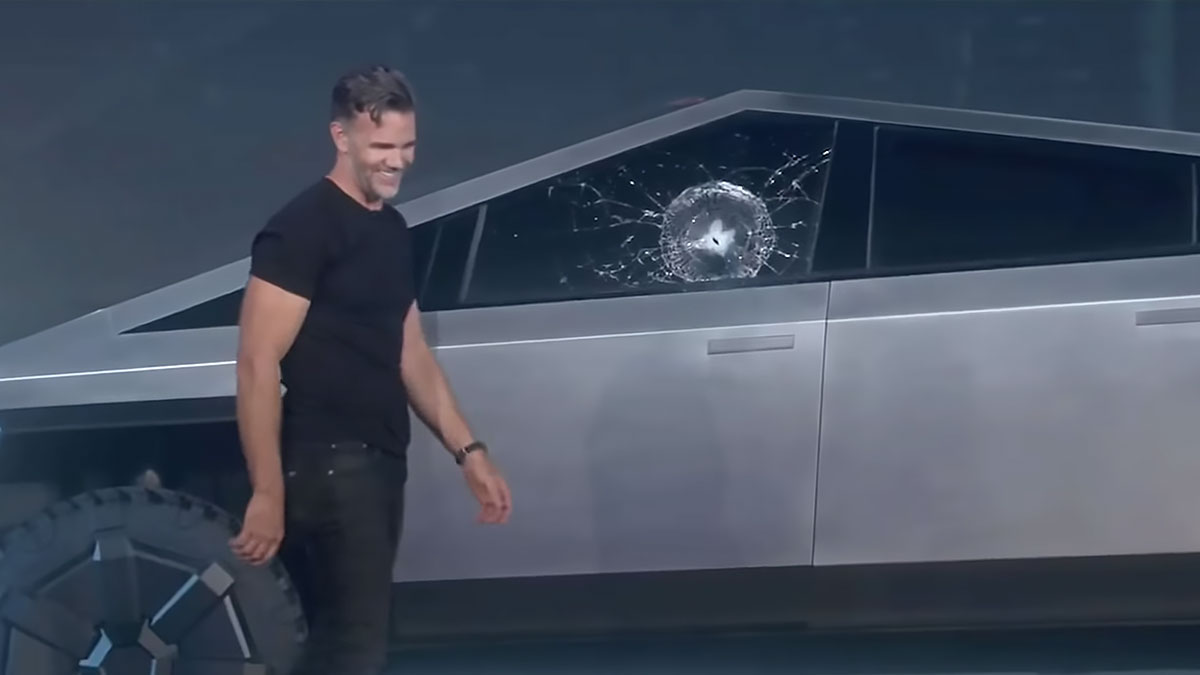 Tesla Is Selling A T-Shirt With Graphics Of The Cybertruck Shattered ...